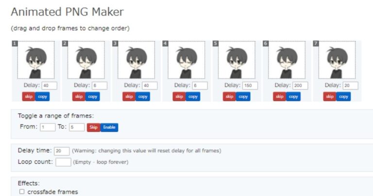 OBSやココフォリアで使える瞬き立ち絵。アドビAviUtl要らずでAPNG立ち絵を作成する簡単なやり方。まばたきAPNG動画の作り方（OBSの場合はMP4変換を使用） | サザノノポートフォリオ